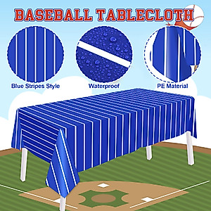 Winrayk 127Pcs Baseball Birthday Party Decorations Supplies Red White and Blue Baseball Balloon Arch Backdrop Tablecloth Star Glove Baseball Foil Balloon, Teen Kids Girls Boys Sports Party Decorations
