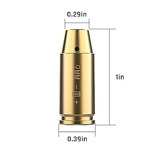 Feyachi Bore Sight 9mm Red Laser Zeroing Boresighter with 3 Sets of Batteries