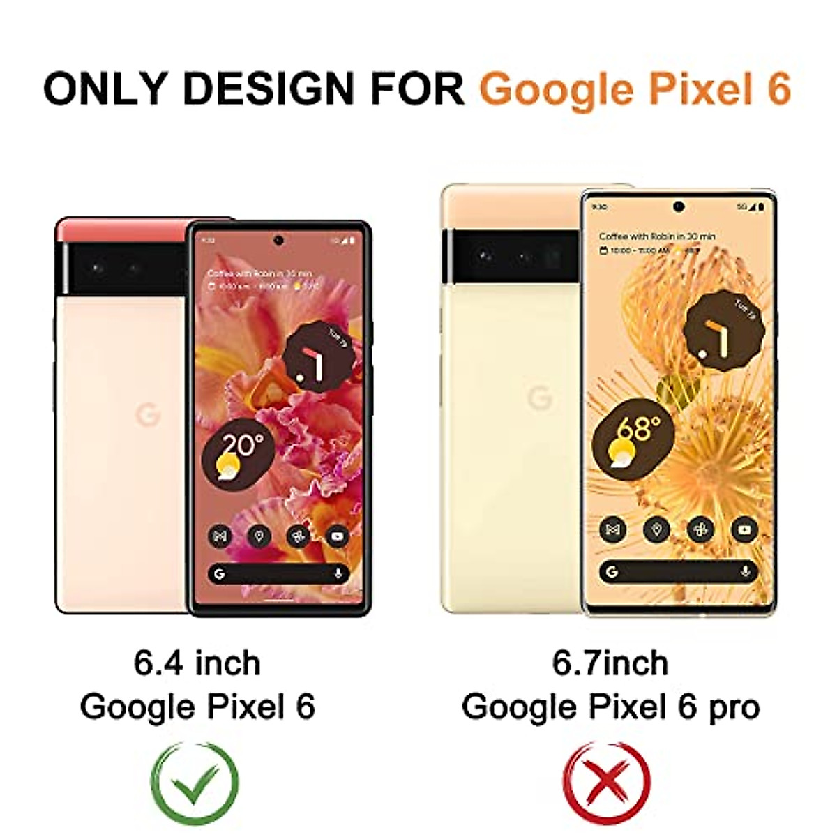 [2+2] Pack Privacy Screen Protector Compatible for Google Pixel 6 5G with Camera Lens Protector, [Not Support Fingerprint Unlock] 9H Hardness Tempered Glass, Bubble Free, Scratch Resistant