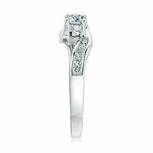 14K White Gold Over Round Cut White Diamond 925 Sterling Silver Diamond Wedding Engagement Bridal Ring Set for Women's