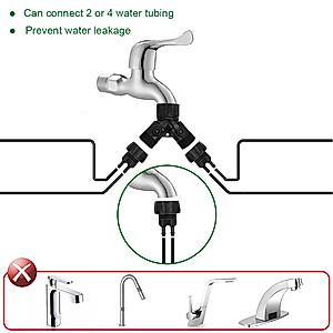 Flantor Garden Irrigation Kit,131ft 1/4" Drip Irrigation Kit Garden Irrigation System with Adjustable Nozzle Dripper Automatic Irrigation Equipment Set for Garden,Greenhouse, Patio,Lawn