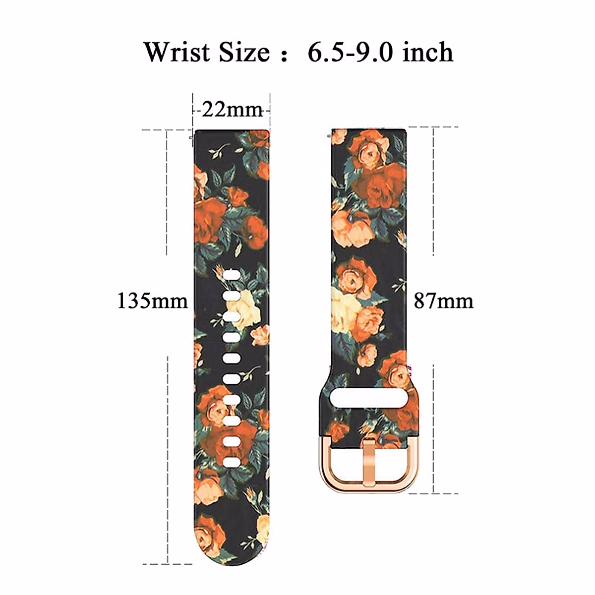 FitTurn 5 Pack WatchBands Compatible with Parsonver LW45/LW51 Smart Watch Bands 22mm Replacement Wrist Strap Wristband for Parsonver LW45/LW51 Smartwatch Soft Silicone Sport Watchband