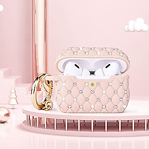 VISOOM Airpods Pro 2nd Generation Case - Airpods Pro 2 Bling Case Cover with Lanyard Women 2022 Crystal TPU Hard Protective iPod Pro 2 Wireless Charging Case Girl Keychain for Apple Airpod Gen Pro 2