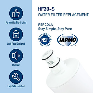 PERCOLA 9980 Water Filter, NSF 42, 53 & 401 Certified Filter Replacement for Kenmore 46-9980, 469980, 9980-KM, 9980 (replaces ADQ74793502) AGF80300805 (3 Pack)