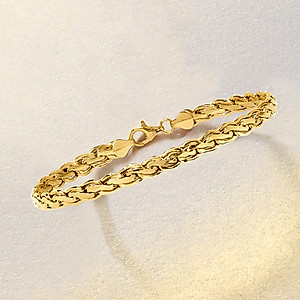 Ross-Simons 14kt Yellow Gold Flat Rope-Chain Bracelet. 7 inches