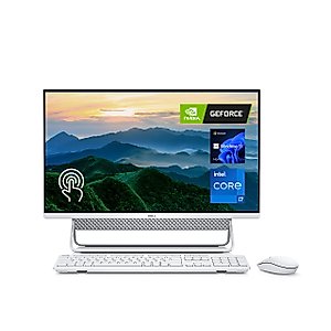 Dell 2022 Newest Inspiron 7700 All-in-One Desktop, 27'' FHD Touchscreen, 11th Gen Intel i7-1165G7, GeForce MX330, 64GB RAM, 2TB SSD, IR Camera, WiFi 6, Wireless KB&Mouse, Win 11 Home, Silver
