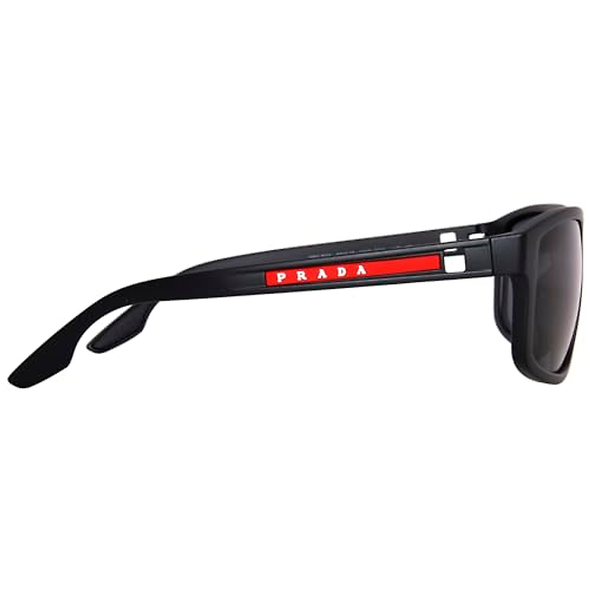 PRADA LINEA ROSSA PS 02XS - DG002G Sunglasses BLACK RUBBER w/POLAR DARK GREY 60mm