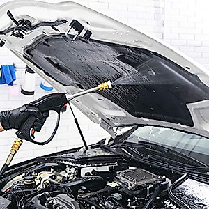 4000 PSI Pressure Washer Rotating Turbo Nozzle 4.0 GPM Quick Connector Turbo Nozzle with 7 Pieces Spray Nozzle Tips Kit Multiple Degrees (0, 15, 25, 40, 65 Degrees, Rinse1, Soap2)