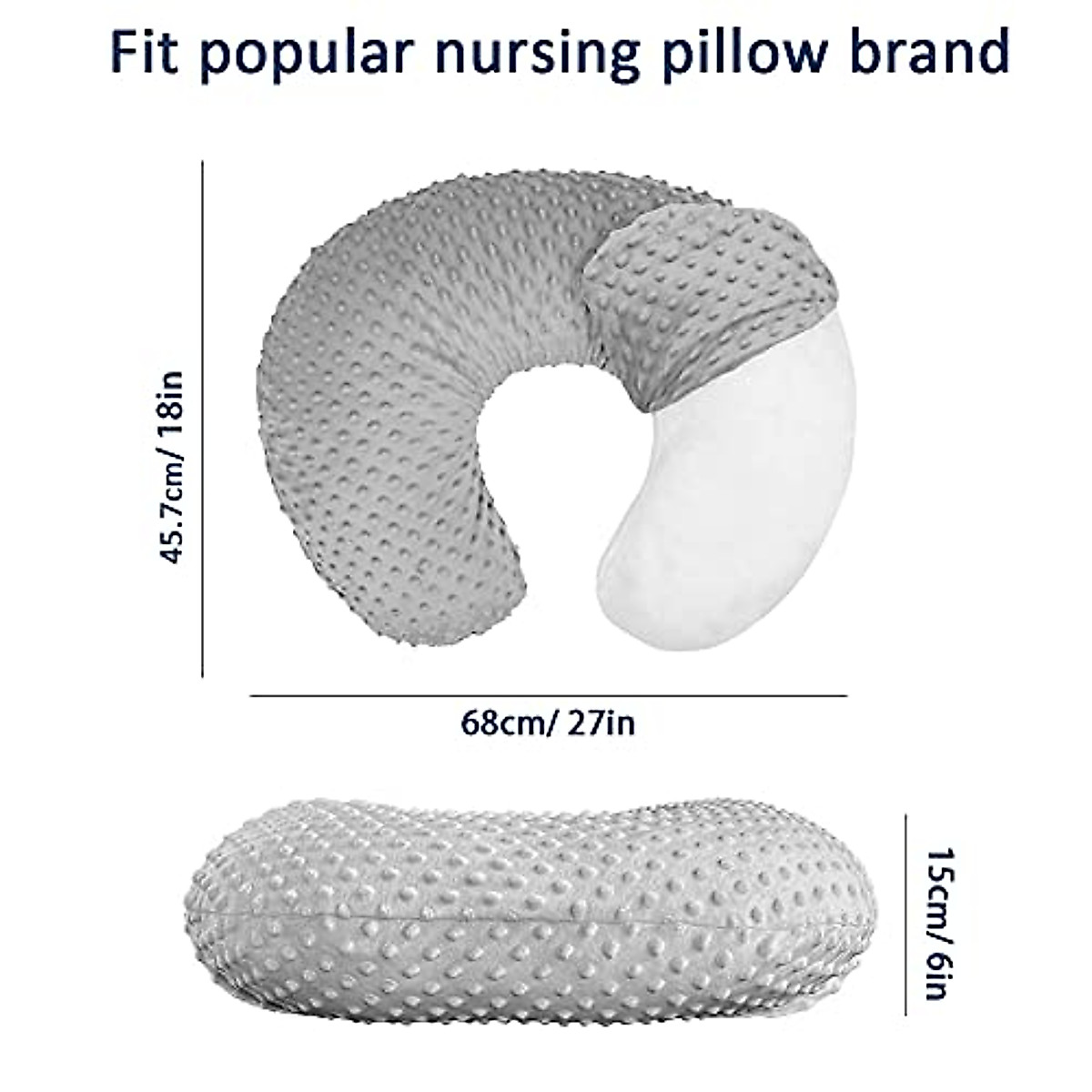 iEvolve Nursing Pillow Cover Breast Feeding Pillow Support Positioner Lounger Cover for Baby Boy Girl(Beige)