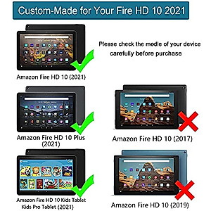 All-New Fire HD 10 & Fire HD 10 Plus Tablet Case for Kids(11th Generation, 2021 Release),Lightweight Shockproof Kid-Proof Cover with Stand Kids Case for Amazon Fire HD 10 Tablet&Kids Pro Tablet,Rose