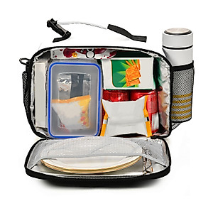 Custom Teal Insulated Lunch Bag with Adjustable Shoulder Strap Lunch Box for Students Women Light Weight Tote Lunch bag for Work Picnic School