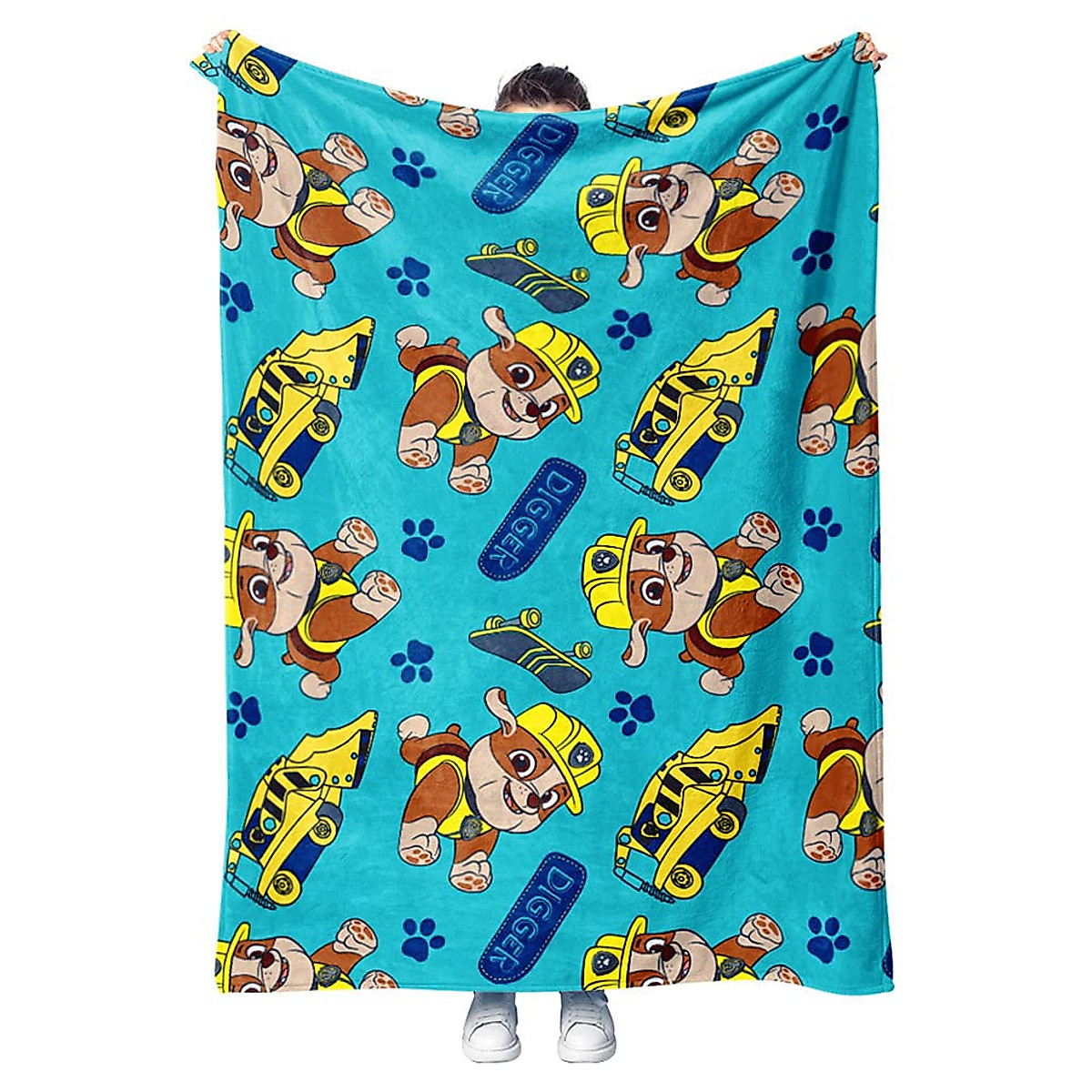 Tstars Paw Patrol Fleece Blanket Rubble Digging Plush Blankets for Toddler Kids Boys