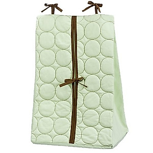 Bacati - Quilted Circles Lime/Chocolate Diaper Stacker