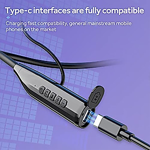 HURKEYE Bluetooth Headphones Neckband 45 Hours Playtime with Microphone Headset, IPX5 Waterproof Sport Earphones Wireless Earbuds for Clear Calls, Music,for Running Workout Fitness (Black)