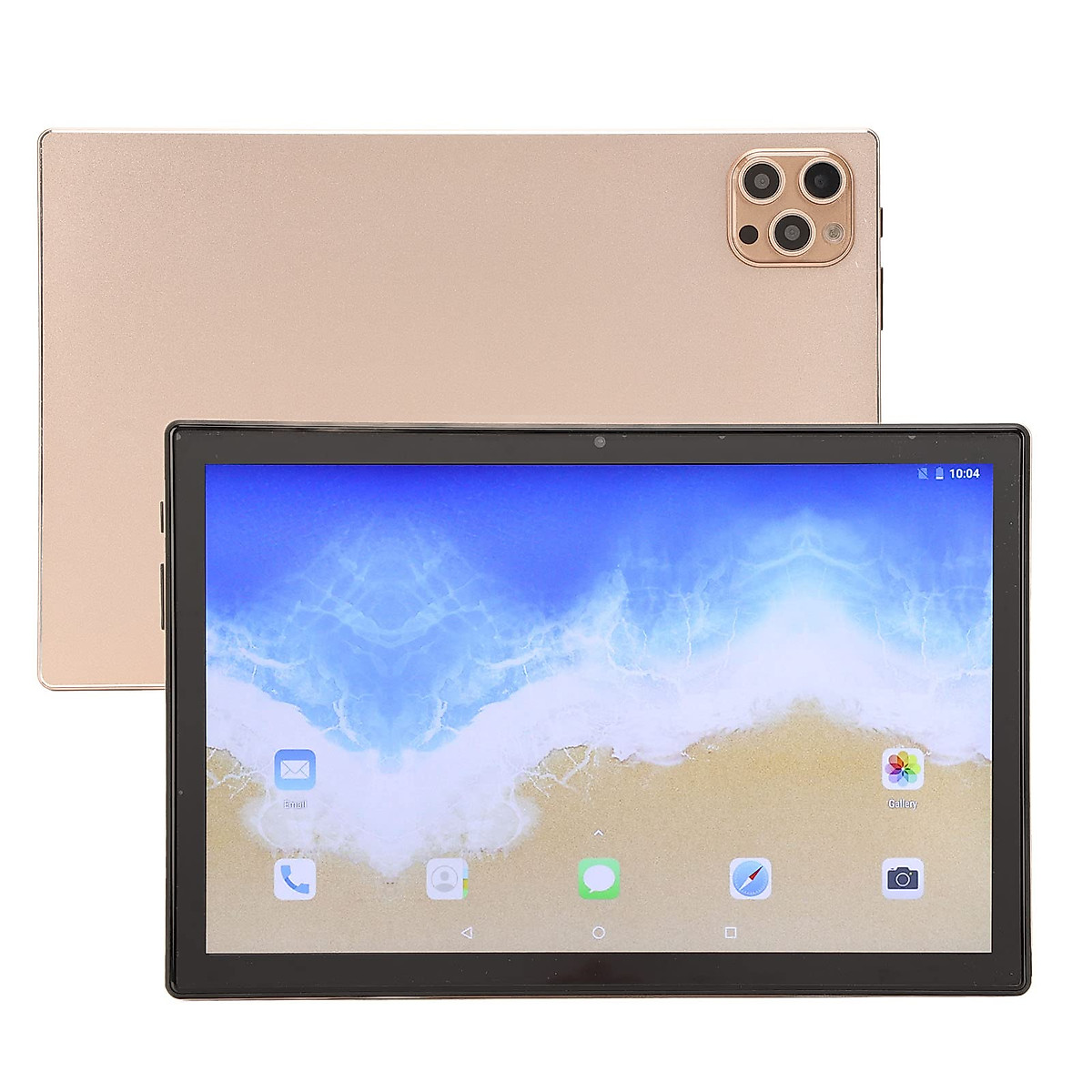 HD Tablet, 10in 1920x1200 IPS Gold Tablet 4G Calling 2.4G 5G Dual Band WiFi 6GB 128GB Tablet Built 8800mAh Large Capacity Battery PC 100 to 240V