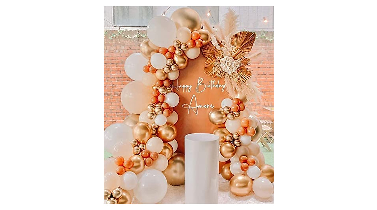 Orange Gold Balloon Arch Kit - Perfect for All Party Decor
