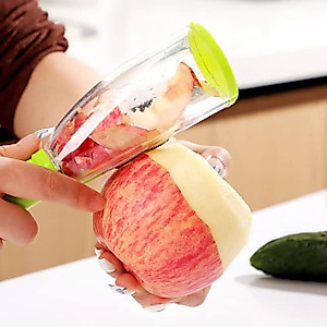 peeler for vegetables and fruits- Perfect collector of peels of vegetables and fruits in kitchen. In a clean and easy way-Peeling and slicing potatoes, carrots, apples, etc