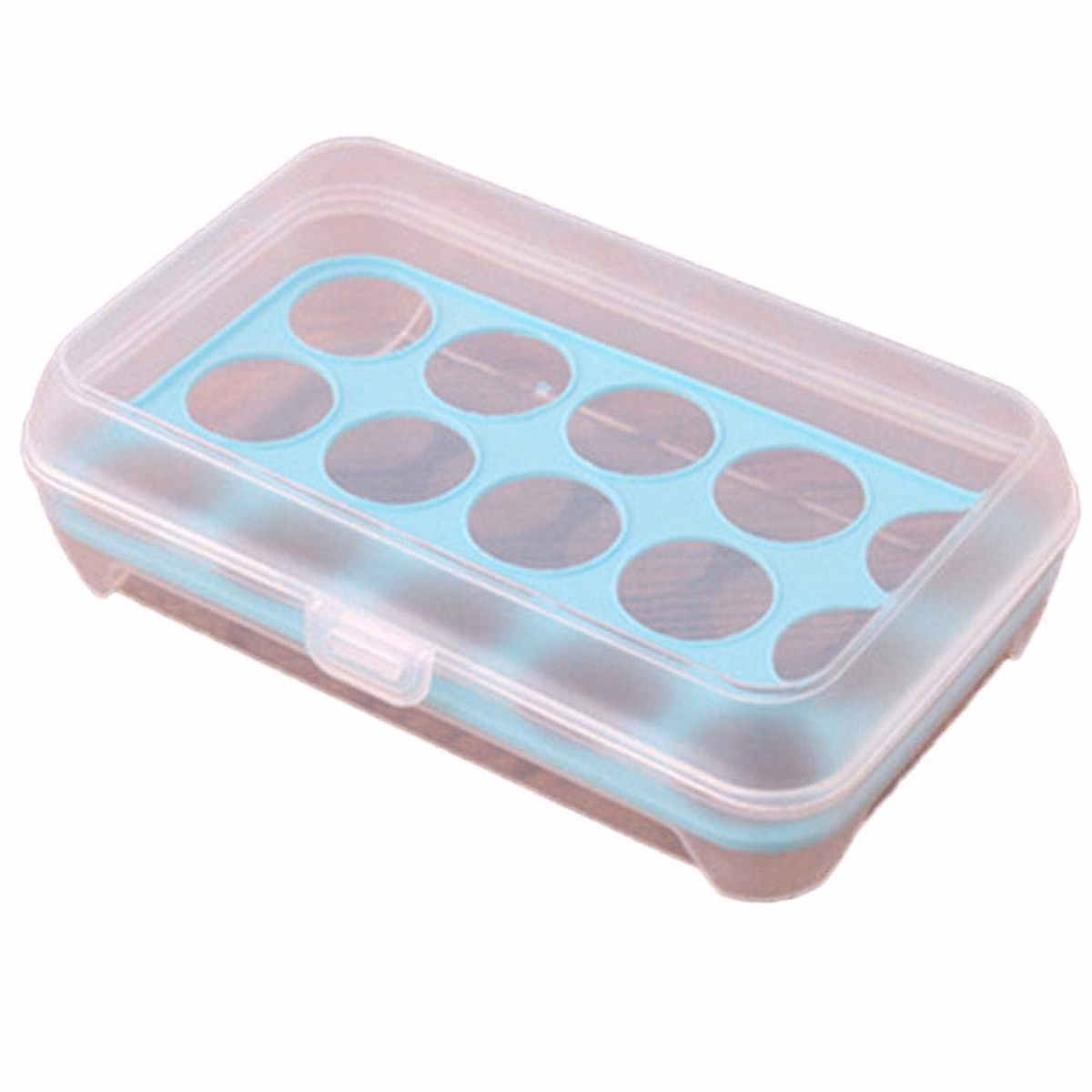 Molevet Kitchen Refrigerator Eggs Storage Box Eggs Holder Food Storage Container Storage Boxes Organizer for 15 Eggs(10 x 5.1 x 2.8inch)