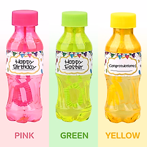 TOY Life 24 Bubble Bottles with Wands, Bubbles Party Favors for Kids, Bubble Bulk with Bubble Solution, Easter Goodie Bag Stuffers Wedding Birthday Summer Party Supplies, Outdoor & Indoor Activity
