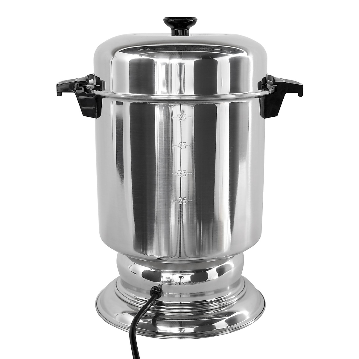 West Bend 13550 Coffee Urn Commercial Polished Stainless Steel Features Automatic Temperature Control Large Capacity with Fast Brewing and Easy Clean Up, 55-Cup, Silver
