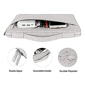 MOSISO Compatible with MacBook Air 13 inch Case (A1369 A1466, Older Version 2010-2017 Release), Plastic Hard Shell Case & Sleeve Bag & Keyboard Cover & Webcam Cover & Screen Protector, Clear&Gray