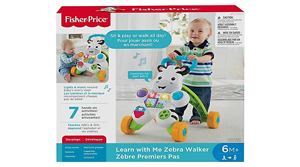 Interactive Fisher-Price Zebra Walker for Babies