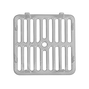 GSW Cast Iron Porcelain Floor Sink Top Grate with Ceramic Surface FS-TF, 9-⅜” x 9-⅜” x 1-¼” - Perfect for Restaurant, Bar, Buffet (Full Size)