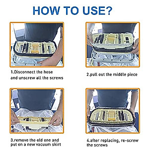 Hicello 2PCS GW9508 Vacuum Skirt Exact Replacement, Compatible with Pentair Kreepy Krauly Pool Cleaner Parts, Great White GW9500 Automatic Pool and Spa Cleaner