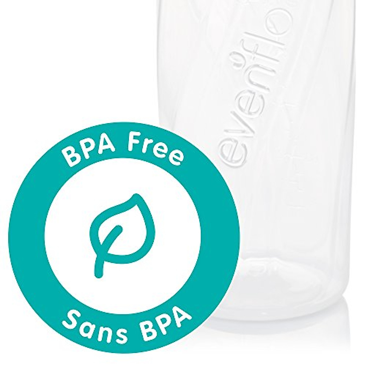 Evenflo Feeding Premium Proflo Vented Plus Polypropylene Baby, Newborn and Infant Bottles - Helps Reduce Colic - Clear, 8 Ounce (Pack of 6)