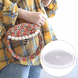 EXCEART Woven Baskets Braid Tool Acrylic Board Bag 8pcs Plastic Canvas Sheet for Eembroidery Yarn Crafting DIY Handmade Materials (Round) Braid Tool Knitting Tools Round Basket