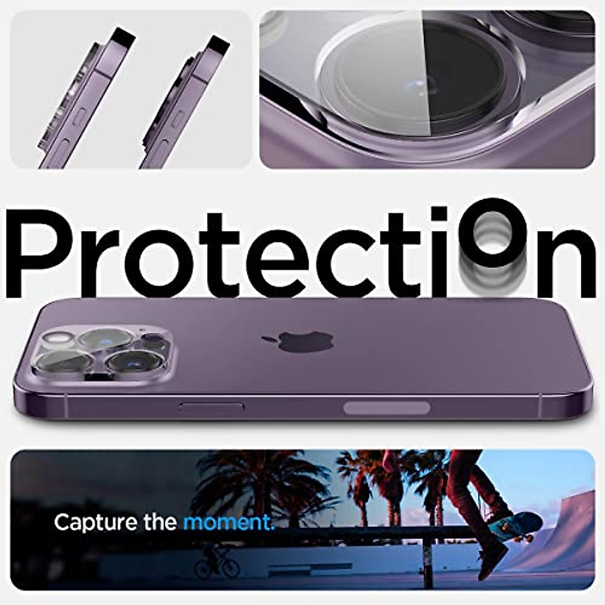 Spigen Camera Lens Screen Protector [GlasTR Optik] Designed for iPhone 14 Pro Max/iPhone 14 Pro [Case Friendly] - Clear [2 Pack]