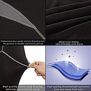 DIKAMEN Men's Thermal Underwear Fleece Lined Performance Fleece Tactical Sports Shapewear Thermal Long Johns Set for Skiing(Black01, XX-Large)