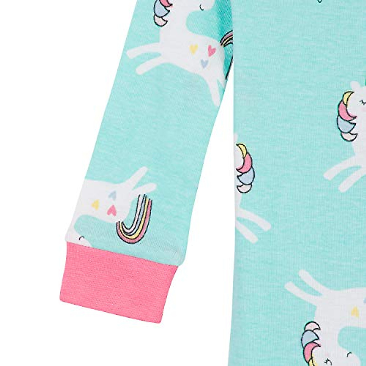 Gerber Baby Girls' 2-Pack Footed Pajamas, Unicorns Pink, 18 Months