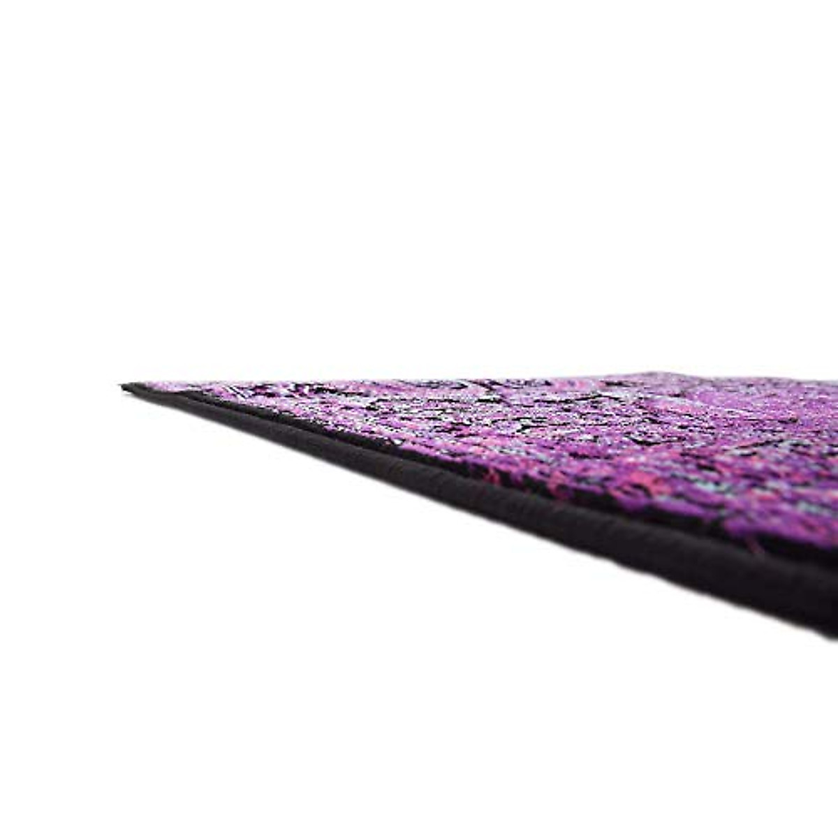 Unique Loom Imperial Collection Paisley, Distressed, Border, Vintage, Modern, Abstract Area Rug, 3 ft x 9 ft 10 in, Lilac/Black