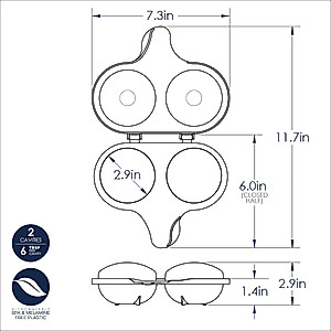 Nordic Ware 64702 2 Cup Microwave Egg Poacher, White