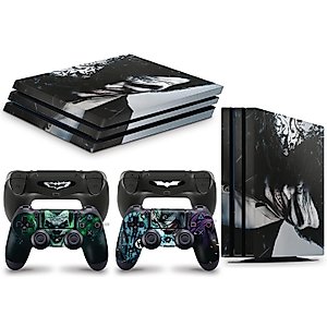 giZmoZ n gadgetZ PS4 PRO Console Dark Joker from Batman Skin Decal Vinal Sticker + 2 Controller Skins Set