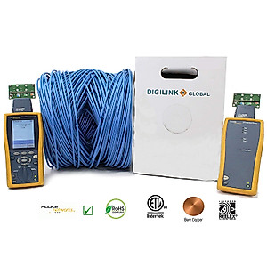 DG Cat6 Riser (CMR), 1000ft, Unshielded, 24AWG, with Spline (+), Solid Bare Copper, 600MHz, ETL Listed, Indoor/Home/Commercial Use, Bulk Ethernet Cable, Blue