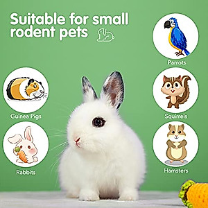 VESPRO Bunny Toys for Rabbits Hamster/Guinea Pig Toys Natural Timothy Hay Sticks Chew Treats and Balls for Rabbit, Bunny, Chinchilla, Guinea Pig, Hamster, Bunny Teeth Care