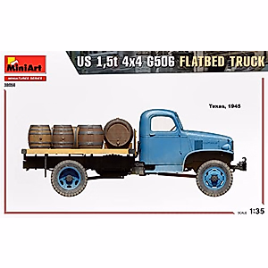 MiniArt MIN38056 1:35-US 1,5t 4x4 G506 Flatbed Truck, Molded Color