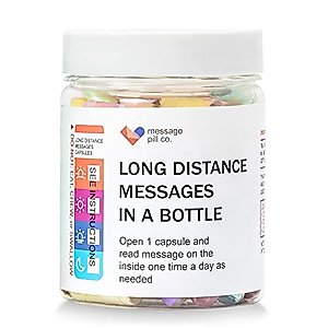 Long Distance Relationships Gifts Love Messages in a Bottle Gift for Boyfriend or Girlfriend (50PCS) Pre-Written Love Capsules Letters in Plastic Jar