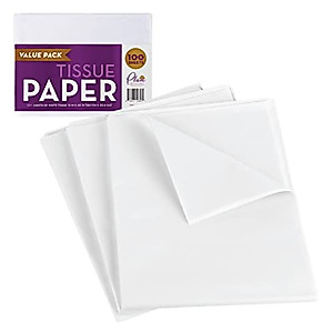 White Tissue Paper for Gift Bags 15" x 20" 100 Sheets, Bulk Tissue Paper for Packaging- 100 Sheets Premium White Tissue Paper,Wrapping Tissue Paper - 15x 20 Inches (White Tissue 100ct 15x20in)