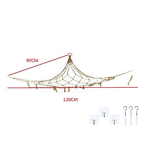 Felenny Giant Baby Toy Hammocks Wall Corner Hanging Storage Net Organizer Stuffed Animal Hammock