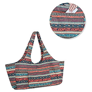 Yoga Mat Bag, Large Capacity Yoga Kit Bag Canvas Yoga Bag Storage Like Yoga Mat, Yoga Roller, Towel, Wallet, Mobile Phone Pilates Bag, Gym Bag