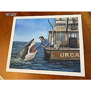 Drinking Buddies; Shark Drinking a Beer With Sailor (8x10)