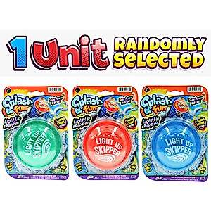 JA-RU Light Up Water Skipper Disc (1 Disc Toy) Water Hopper Bouncing Ball for Kids & Adult. Fun Summer Beach, Lake, & Swimming Pool Toys & Accessories. Outdoor Games. Easter Basket Stuffers. 862-1p