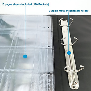 Challenge Coin Holder Collection Display Album Holds 120 Coins, Tokens, Stamps, Medallions, Badges