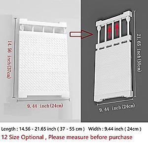 HabiWell Scalable Closet Storage Shelf Wall Mounted Kitchen Rack Space Saving Wardrobe Decorative White Adjustable Organizer Shelves Cabinet Holders (Length: 14.56-21.65 inch Width: 9.44 inch)