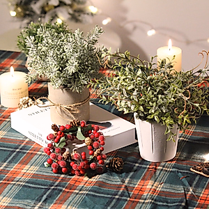 PENGYEE 4 Pack Small Fake Plants, Artificial Plants Indoor for Home Decor, Small Faux Plants Indoor, Fake Plants in White Pot for Bathroom Bedroom Kitchen Office Farmhouse Room Shelf Decor