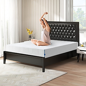 IULULU California King Mattress 8 Inch, Cooling Gel Infused Memory Foam Mattresses Medium Firm Mattress in a Box Regulates Temperature, Made in USA, 84''×72''