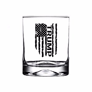 Rogue River Tactical Trump Flag Conservative Republican Old Fashioned Whiskey Glass Drinking Cup Gift For Him